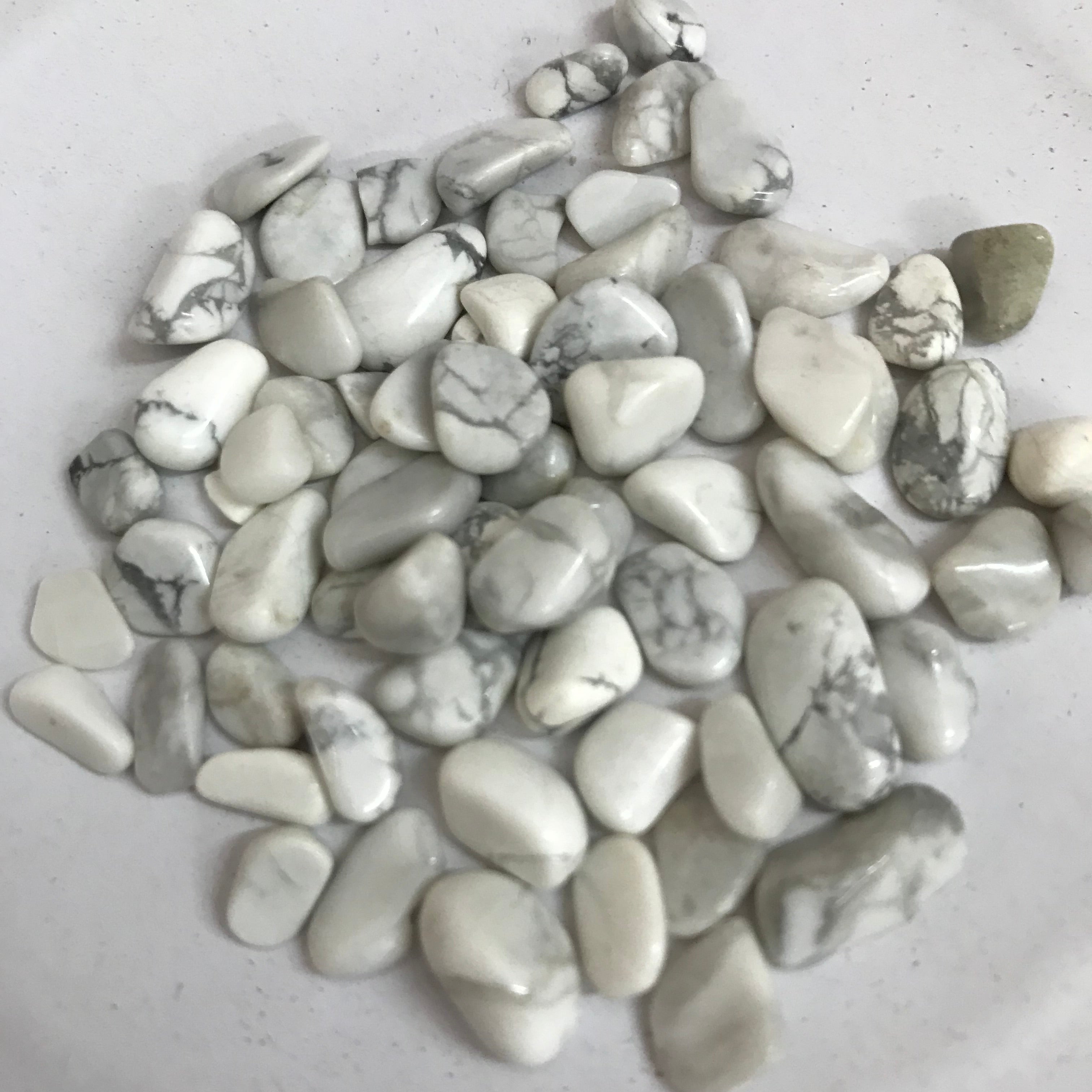 Extra Small Howlite Tumble Stones – Crystal Geological